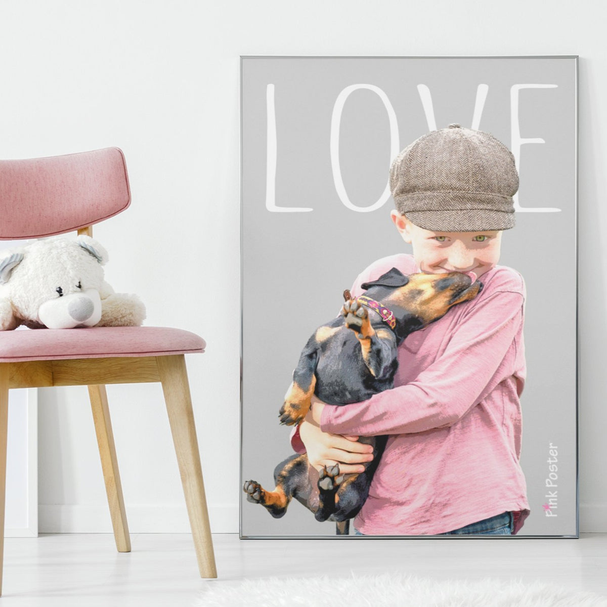 Custom kid framed poster - Pink Poster